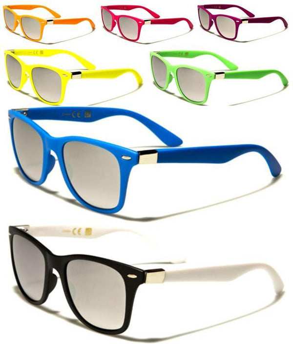 Unisex Mirrored Classic Bright Colour wayfarer style Sunglasses UV400 ...